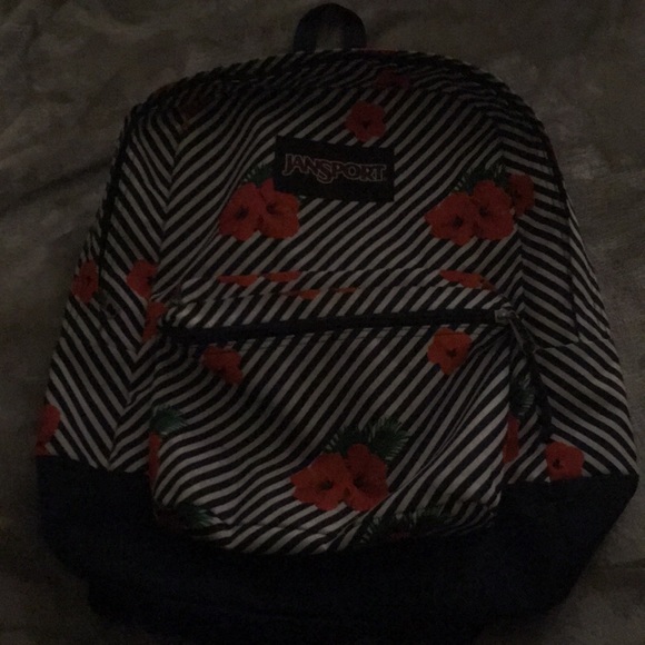 Bags | Jansport Flower Backpack | Poshmark